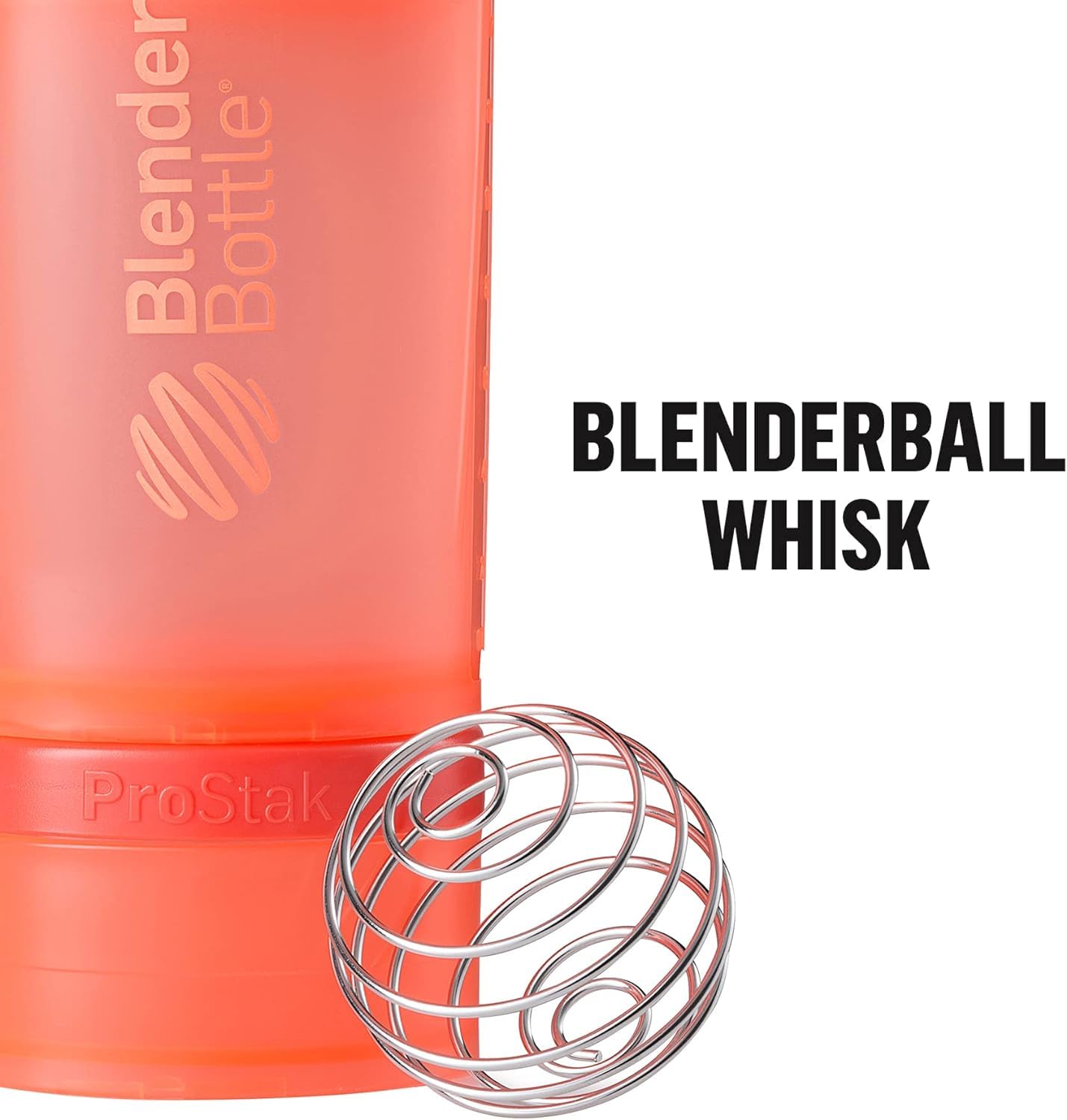 BlenderBottle Shaker Bottle with Pill Organizer and Storage for Protein Powder, ProStak System, 22-Ounce, Black