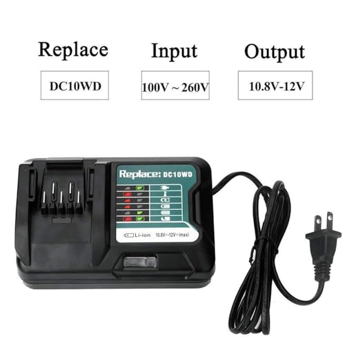 Flimikun Charger Replace for Makitas 10.8V 12V DC10WD BL1016 BL1021B BL1041B FD05 US Plug