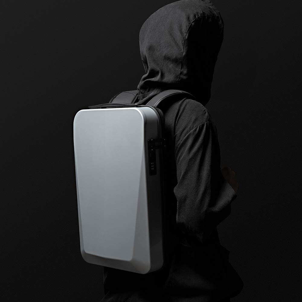 Laptop Backpack Unisex Carry on EVA Antitheft USB Waterproof Laptop Bag- Gold