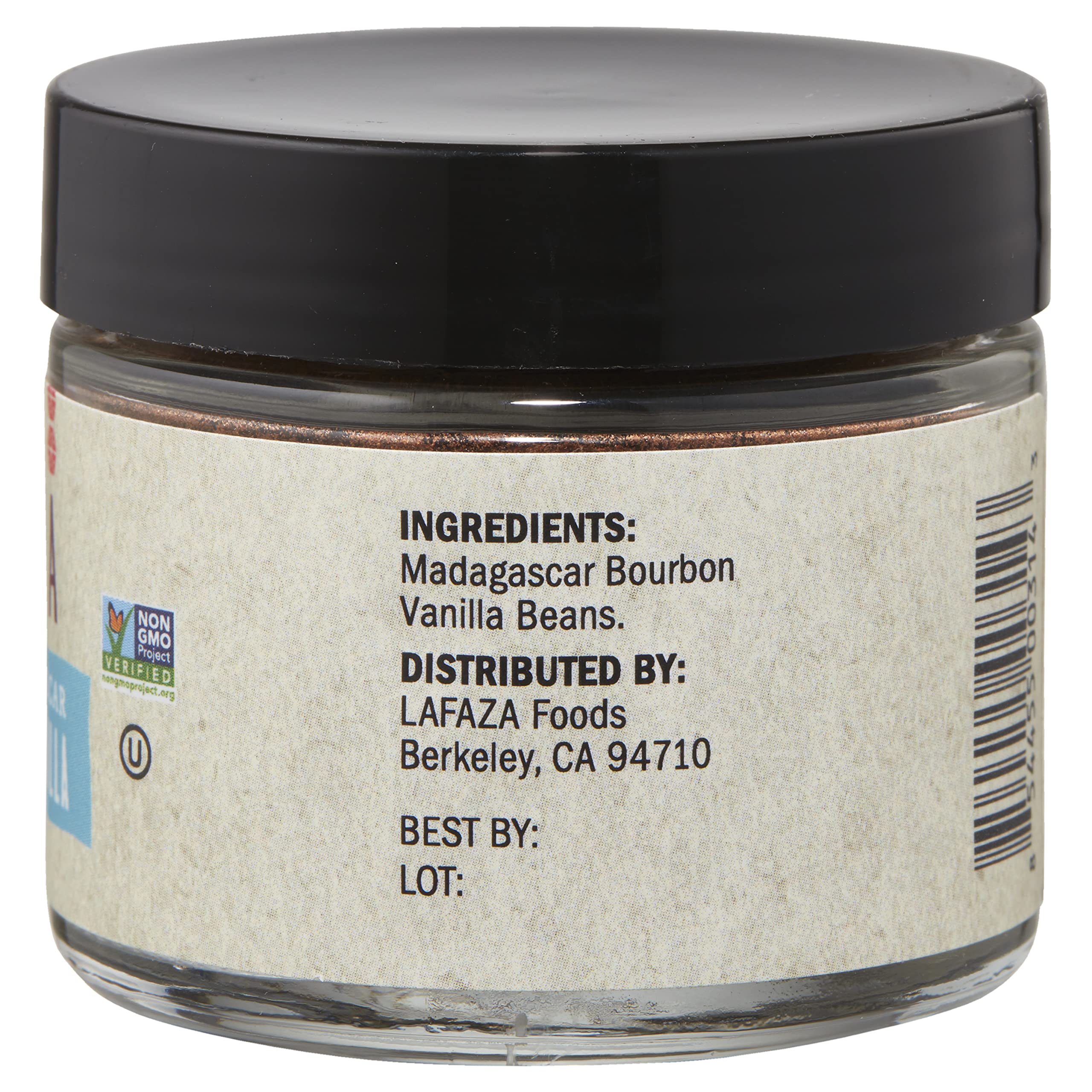 Lafaza All Natural Madagascar Bourbon Pure Ground Vanilla Bean Powder, 1oz