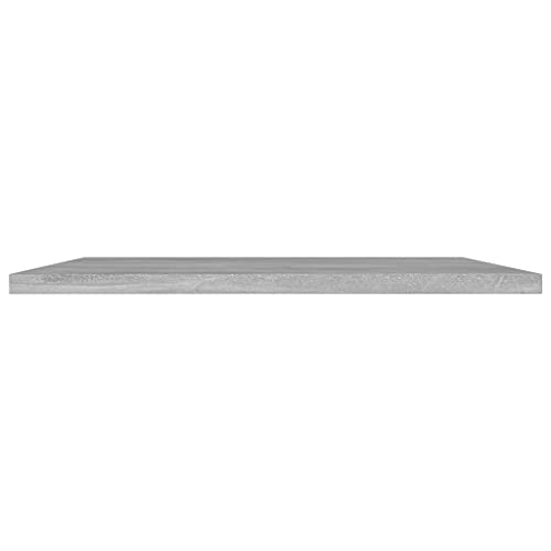 WIFESE Floating Shelves 4 pcs 15.7"x15.7" Simplistic Bookshelf Board Living Room Wall Shelves Bedroom Wall Storage Floating Bathroom Shelving Concrete Gray Quality Engineered Wood