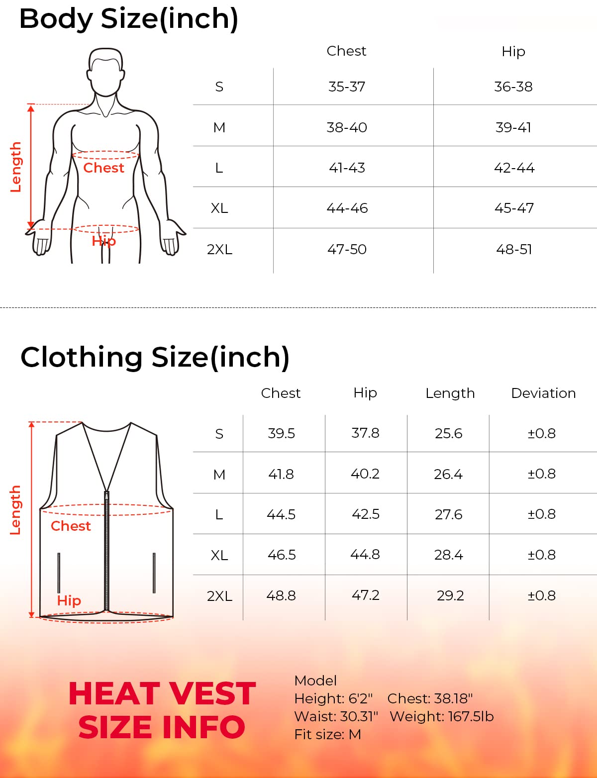 KEMIMOTO Heated Vest for Men, Warming Vest, Heated Hunting Vest, BATTERY NOT INCLUDED, Electric Heated Vest