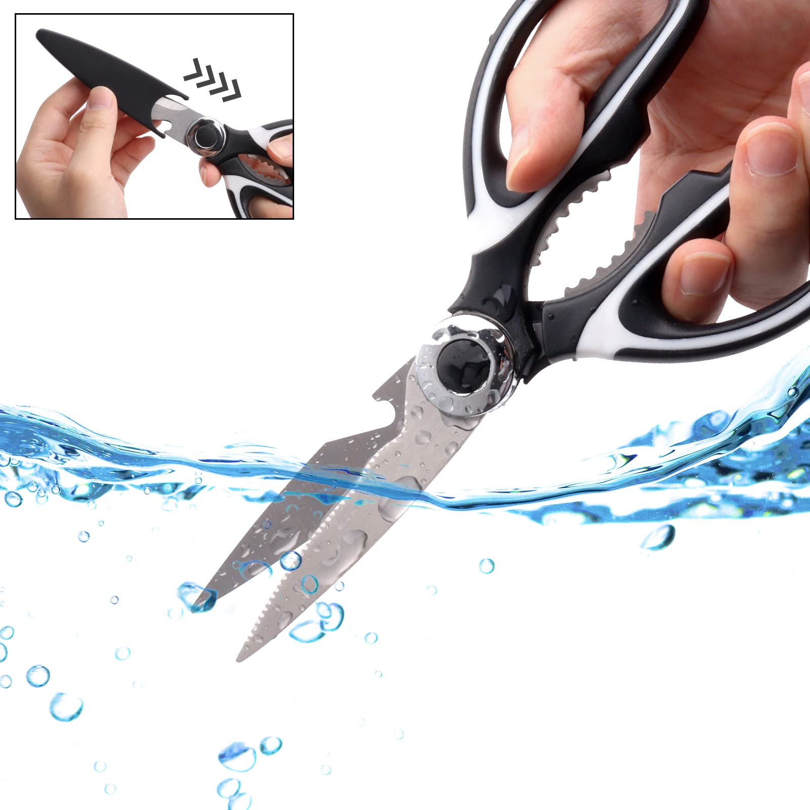 Kitchen Shears,2-Pack Heavy Duty Kitchen Scissors,Dishwasher Safe Meat Scissors,Kitchen Scissors for General Use for Chicken/Poultry/Fish/Meat