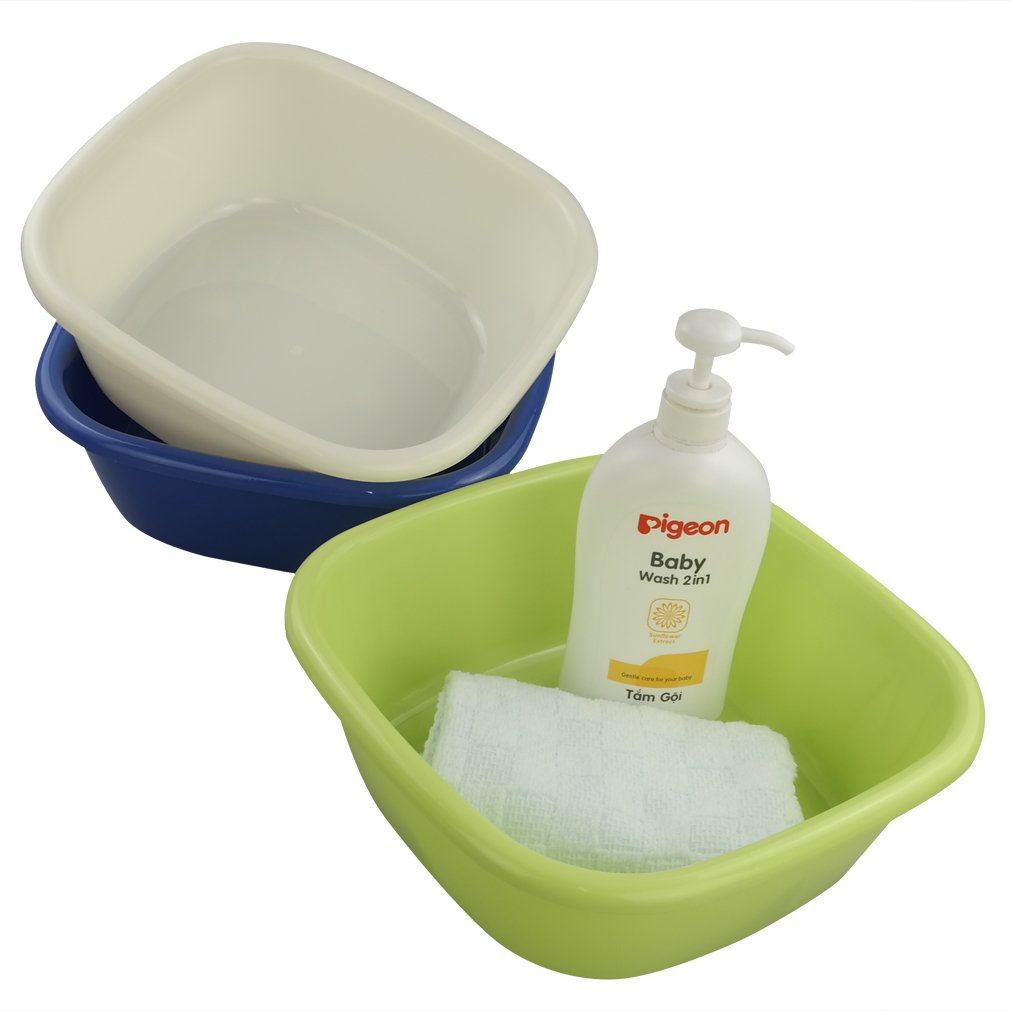 Doryh Square Small Wash Basins, 8-Quart, Set of 3