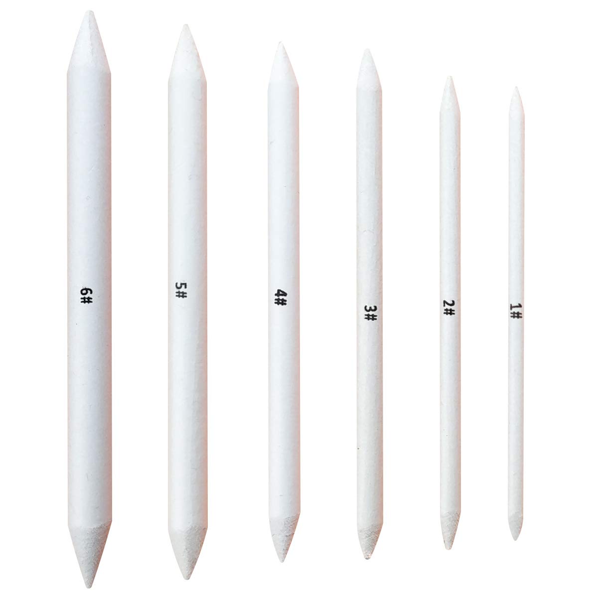 6 PCS Blending Stumps and Tortillions, Sketch Drawing Tools, Paper Art Blenders for Student Sketch Drawing