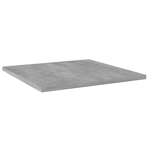 WIFESE Floating Shelves 4 pcs 15.7"x15.7" Simplistic Bookshelf Board Living Room Wall Shelves Bedroom Wall Storage Floating Bathroom Shelving Concrete Gray Quality Engineered Wood