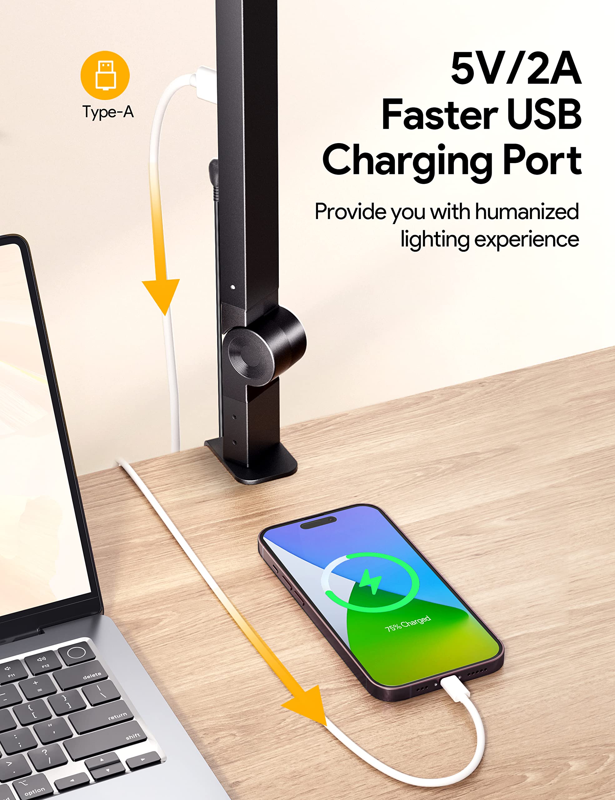 LED Desk Lamp with Clamp, Three Light Sources Desk Lamps for Home Office, Led Desk Light Swing Arm, Control Box, Dimmable 4 Color Modes, 4 Brightness, Eye-Caring Clip on Lamp for Workbench Studio, 20W