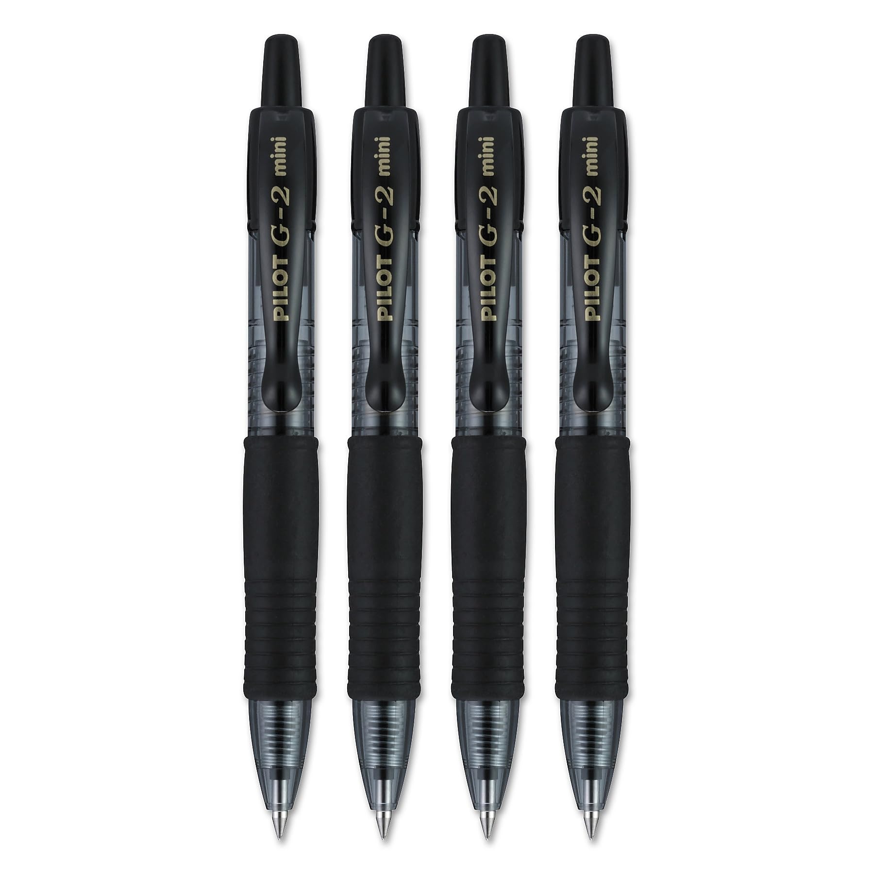 PILOT G2 Mini Premium Retractable Gel Roller Pen, Fine Point, 0.7mm, Black Ink, Pack of 4, 31734