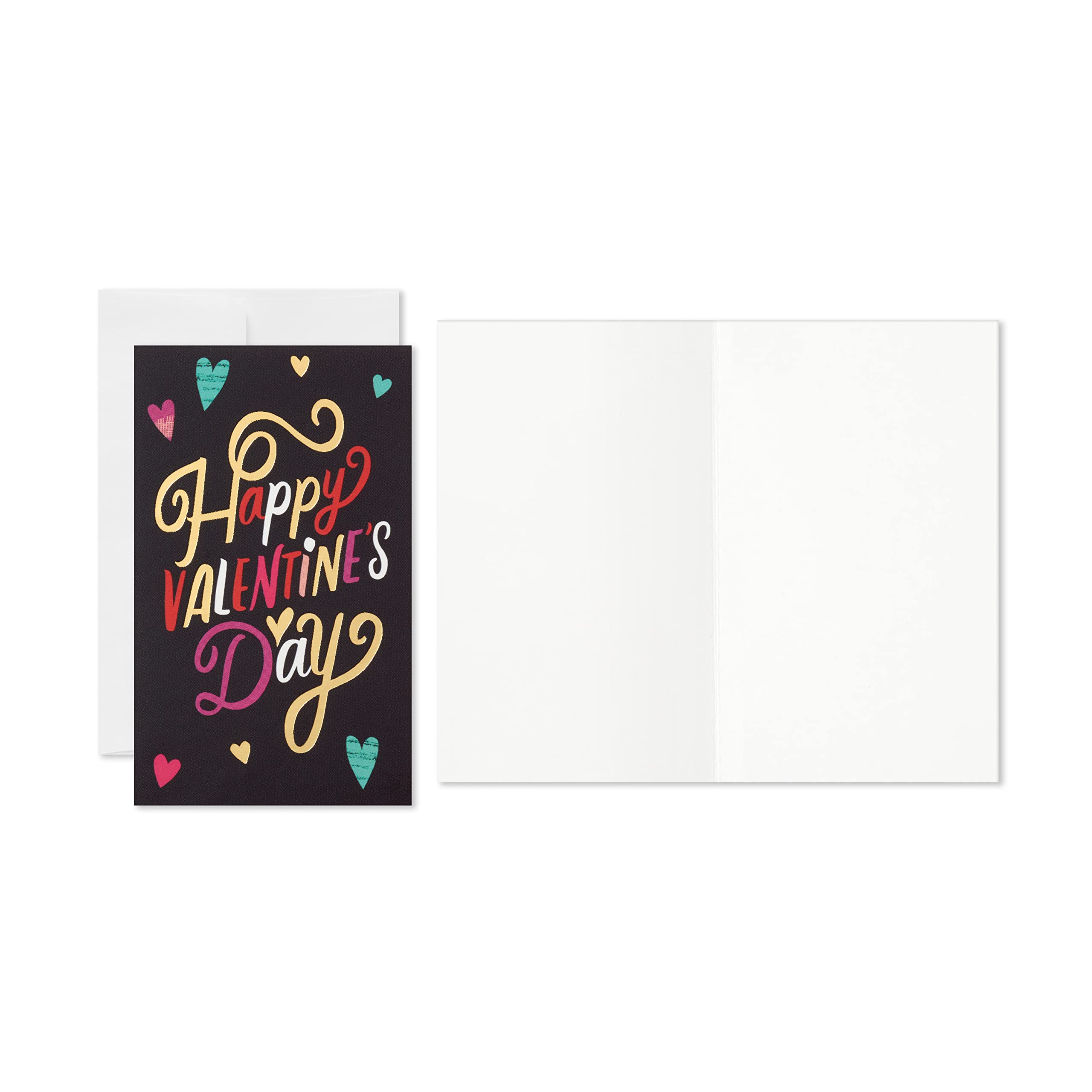 Hallmark Kids Mini Valentines Day Cards Assortment, 18 Classroom Cards with Envelopes (Gold Foil Happy Hearts)