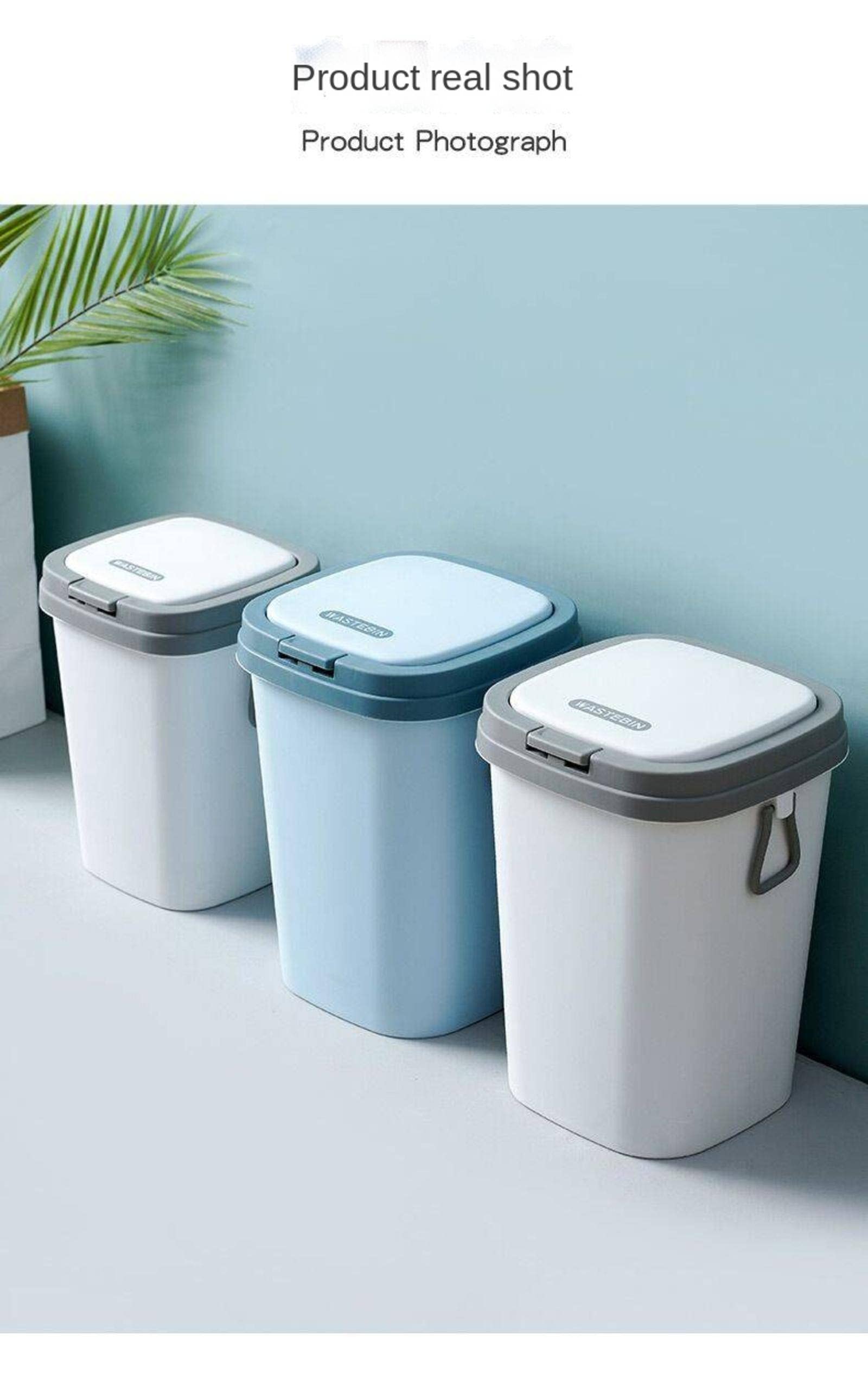 NA Push-Type Household Trash can Living Room Bathroom Kitchen Bedroom Office 8L 13L