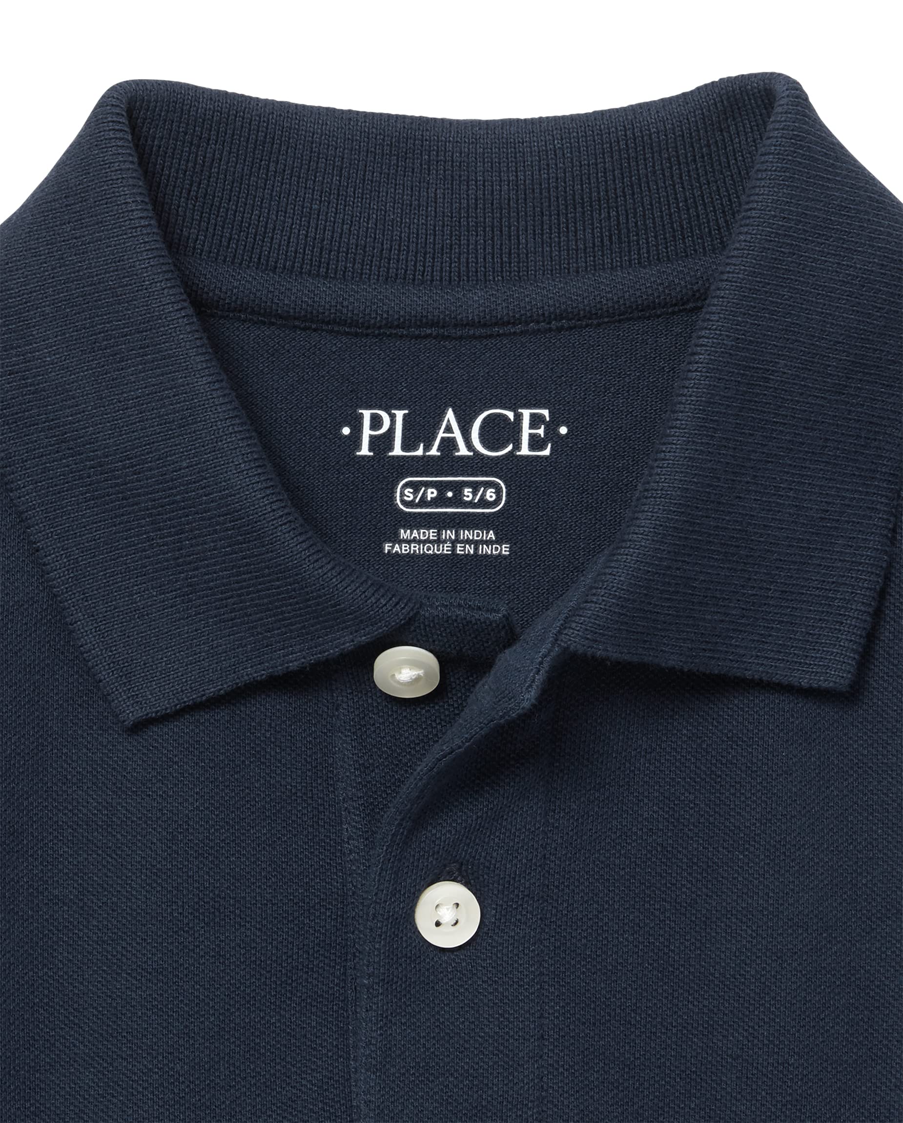 The Children's Place boys Long Sleeve Pique School Uniform Polo Shirt, Nautico Single, Large US