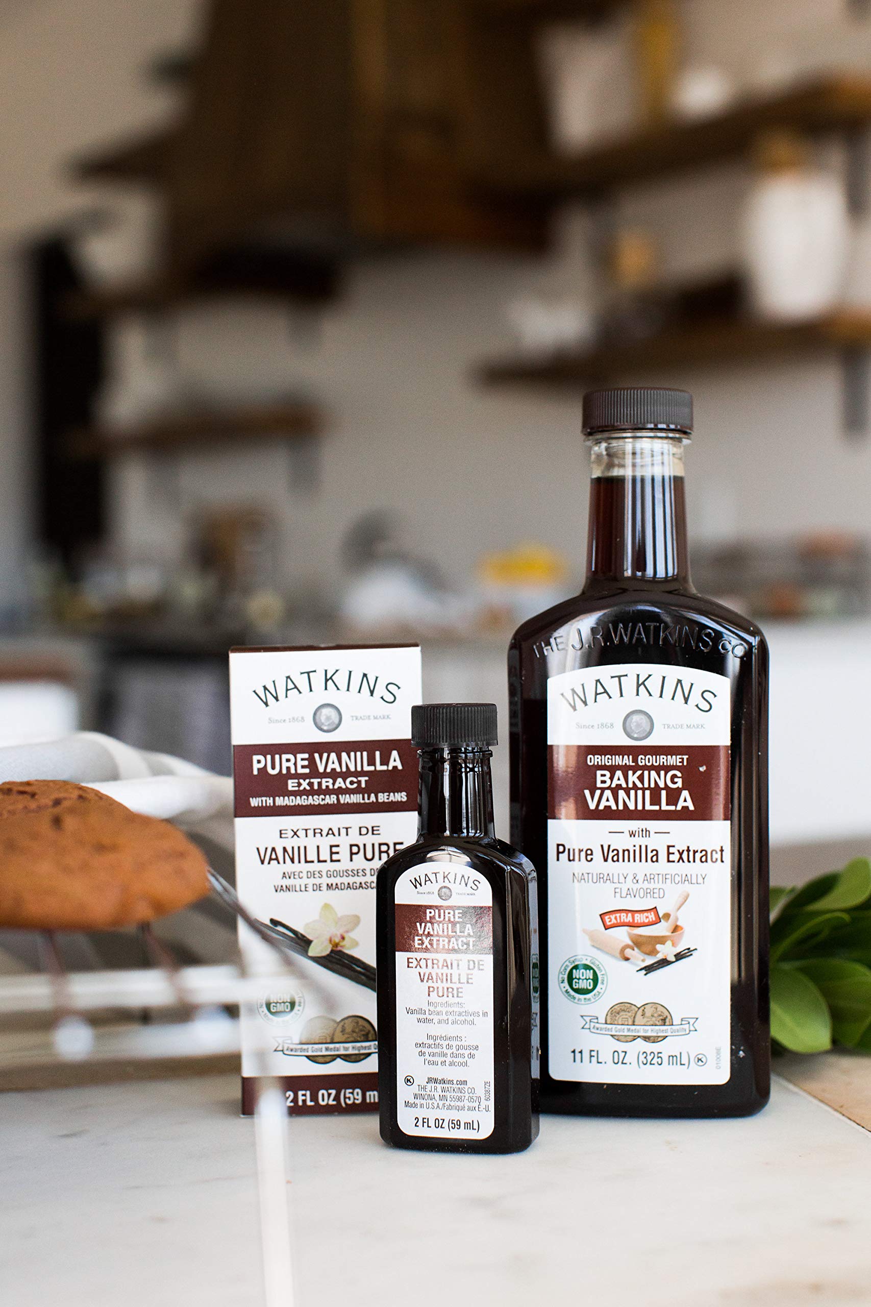 Watkins All Natural Baking Vanilla (11 oz) and Butter Extract (11 oz) Bundle