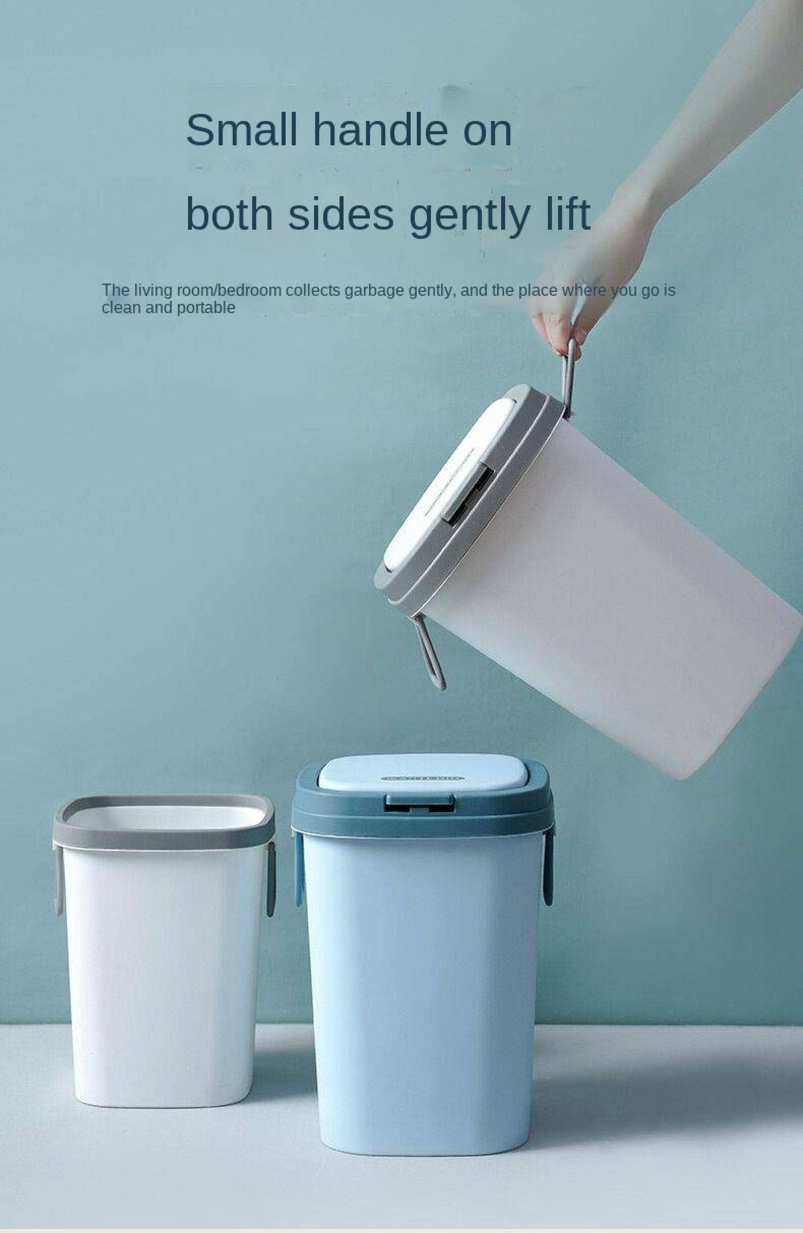 NA Push-Type Household Trash can Living Room Bathroom Kitchen Bedroom Office 8L 13L