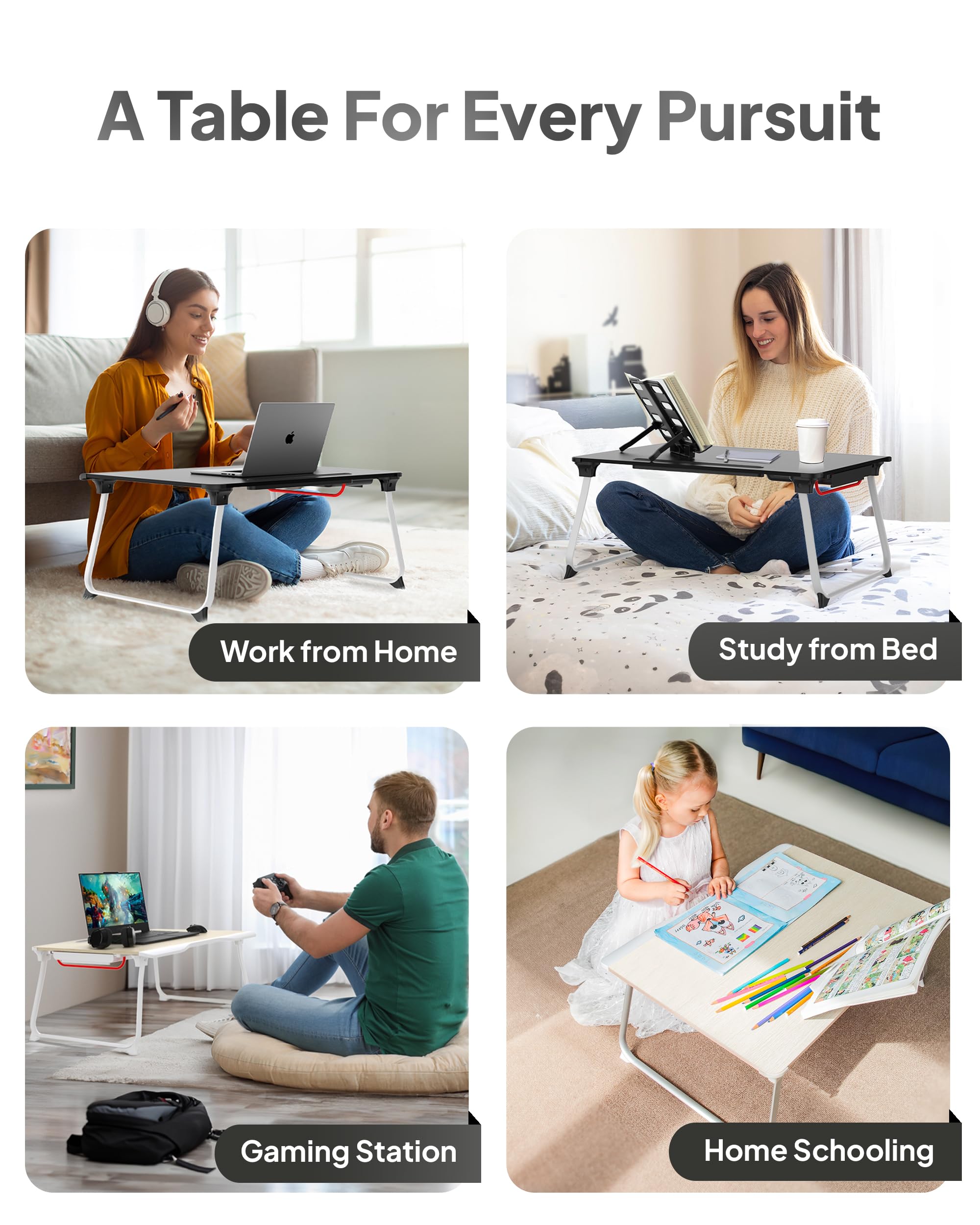 Cooper Mega Table XXL Extra Large Lap Desk for Bed | Laptop Table, Portable Desk, Bed Laptop Desk, for Bed, Desk, Laptop, Writing, Computer Bed Table for Laptop | Floor Table, Floor Desk for Adults