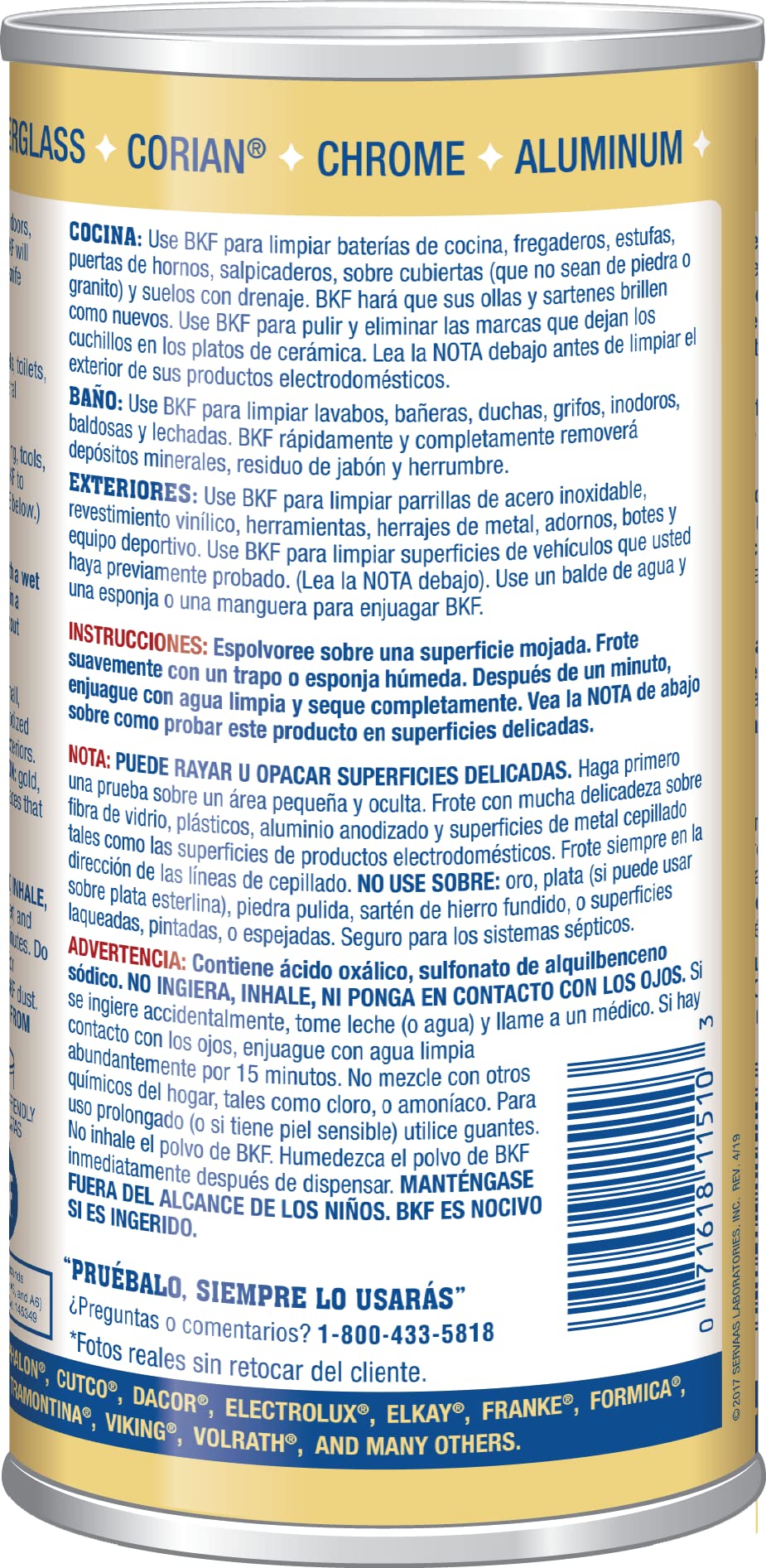 Bar Keepers Friend Powder Cleanser 12 Oz - Multipurpose Cleaner & Stain Remover - Bathroom, Kitchen & Outdoor Use - for Stainless Steel, Aluminum, Brass, Ceramic, Porcelain, Bronze and More (2 Pack)
