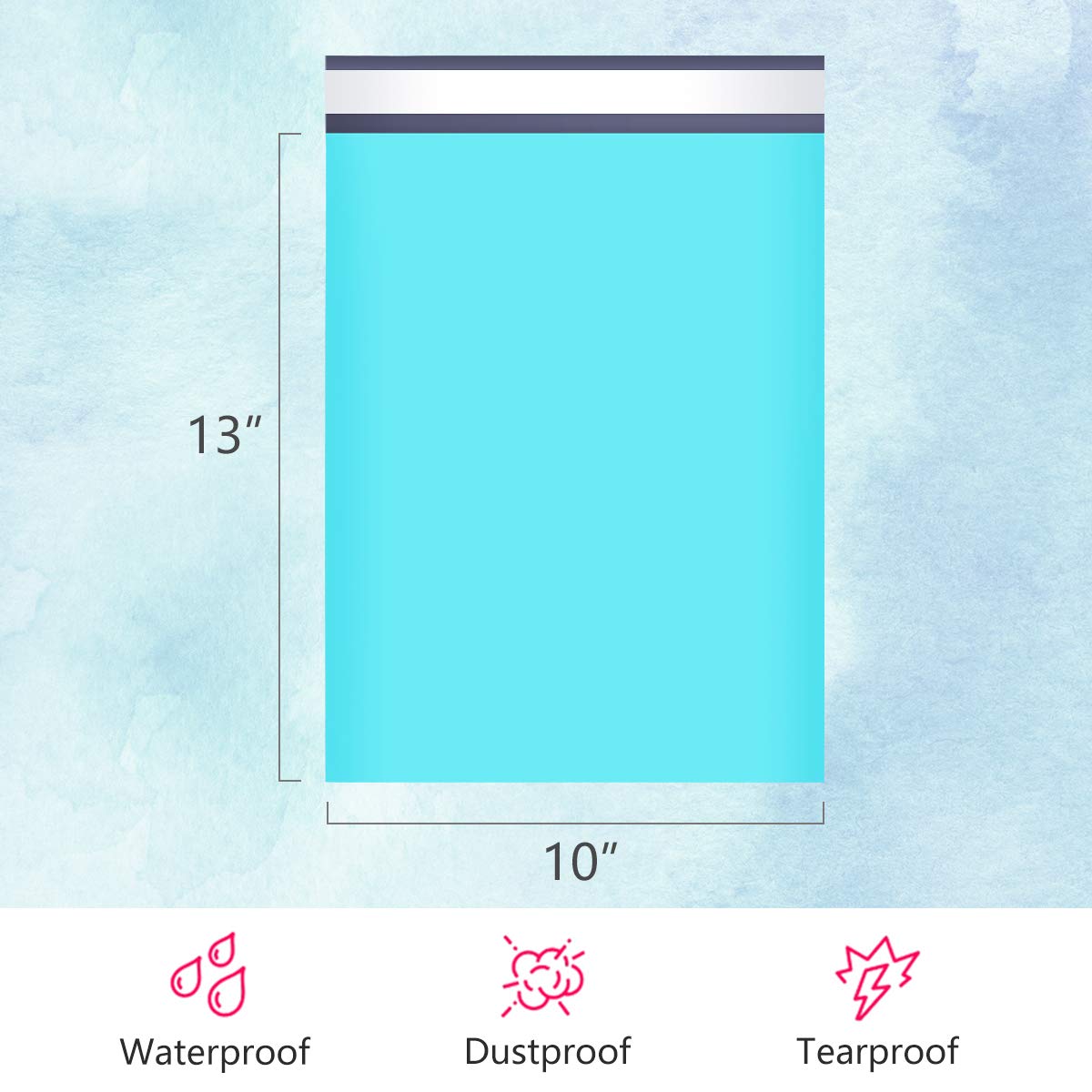 UCGOU Poly Mailers 10x13 Inch Teal 200 Pack Shipping Bags #4 Strong Mailing Envelopes Boutique Packaging Postal Self Seal Adhesive Waterproof and Tear Proof Small Business for Clothes,Books