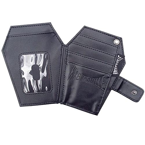 kreepsville 666 Gothic Embossed RIP Bat Spooky Coffin Wallet