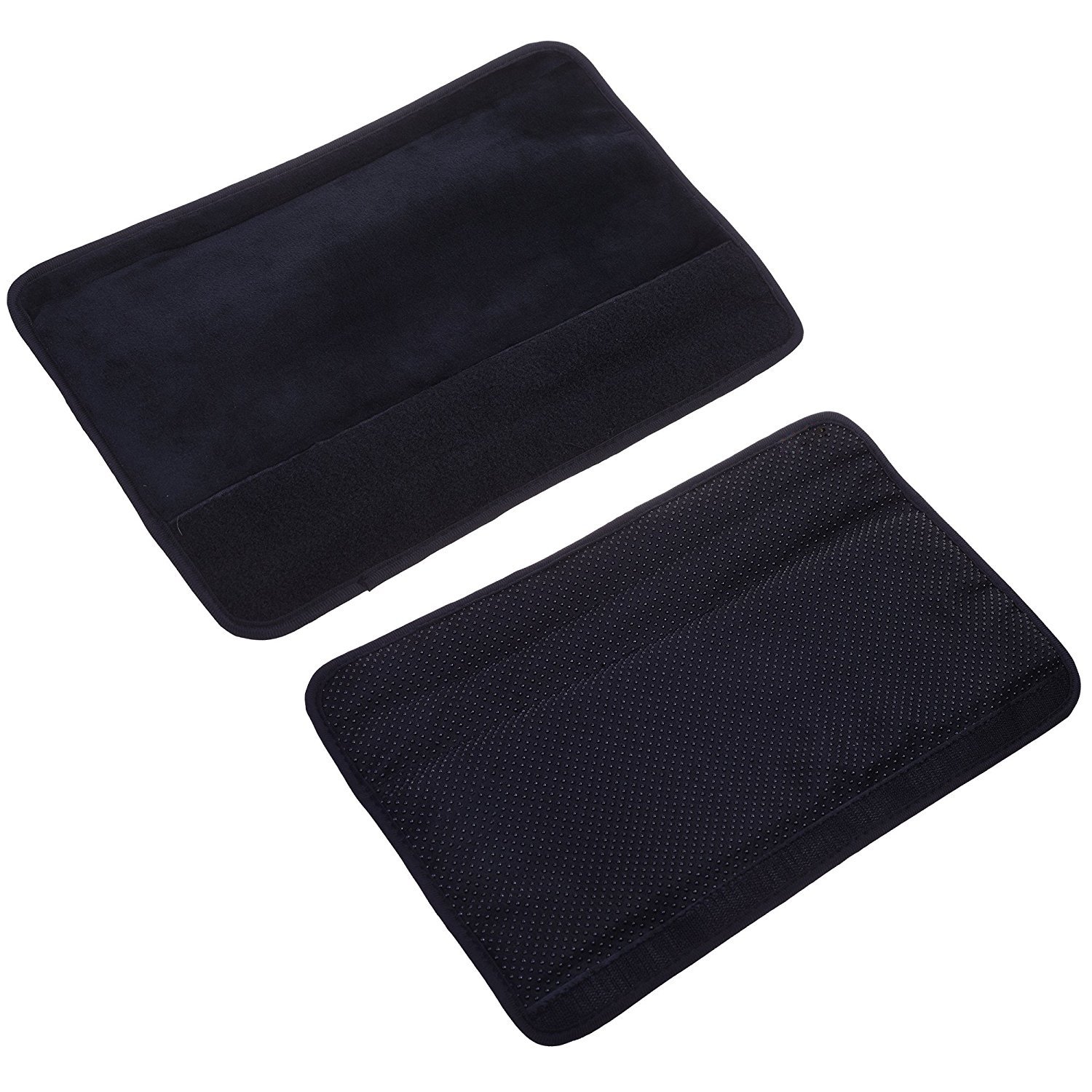 Wanty 2 Pieces Home Office Polyester Removable Durable Machine Washable Office Chair Armrest Slipcovers Covers Protect Armrests (Black)