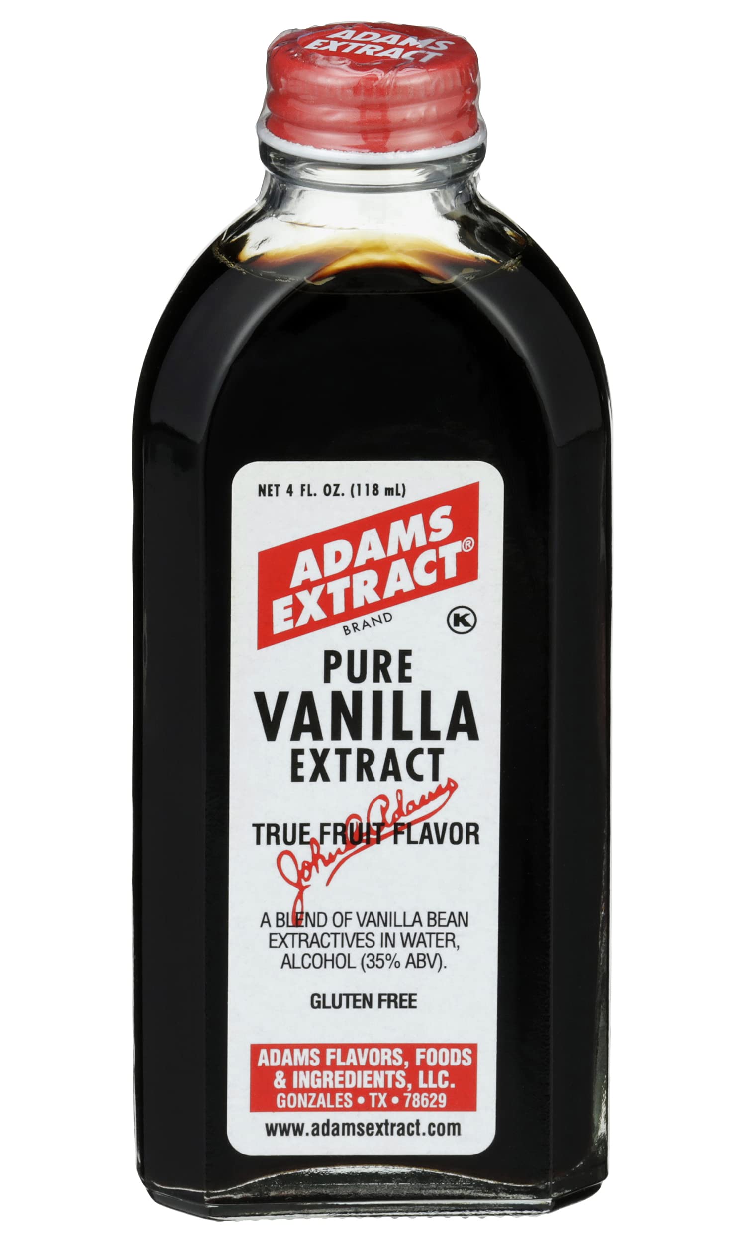 Adams Extract Pure Vanilla Extract 4 Fl Oz (Pack of 6)