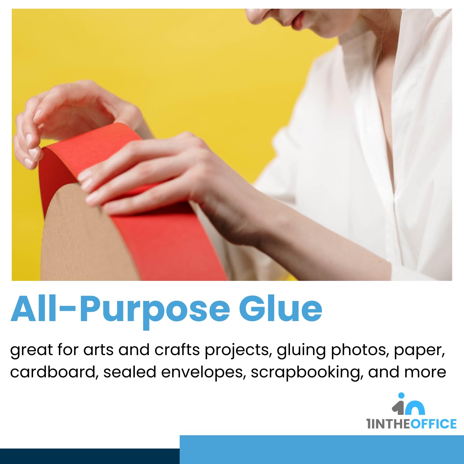 1InTheOffice Washable School Glue, Premium-Quality Glue, White, 1.25 Oz, 24 Pack