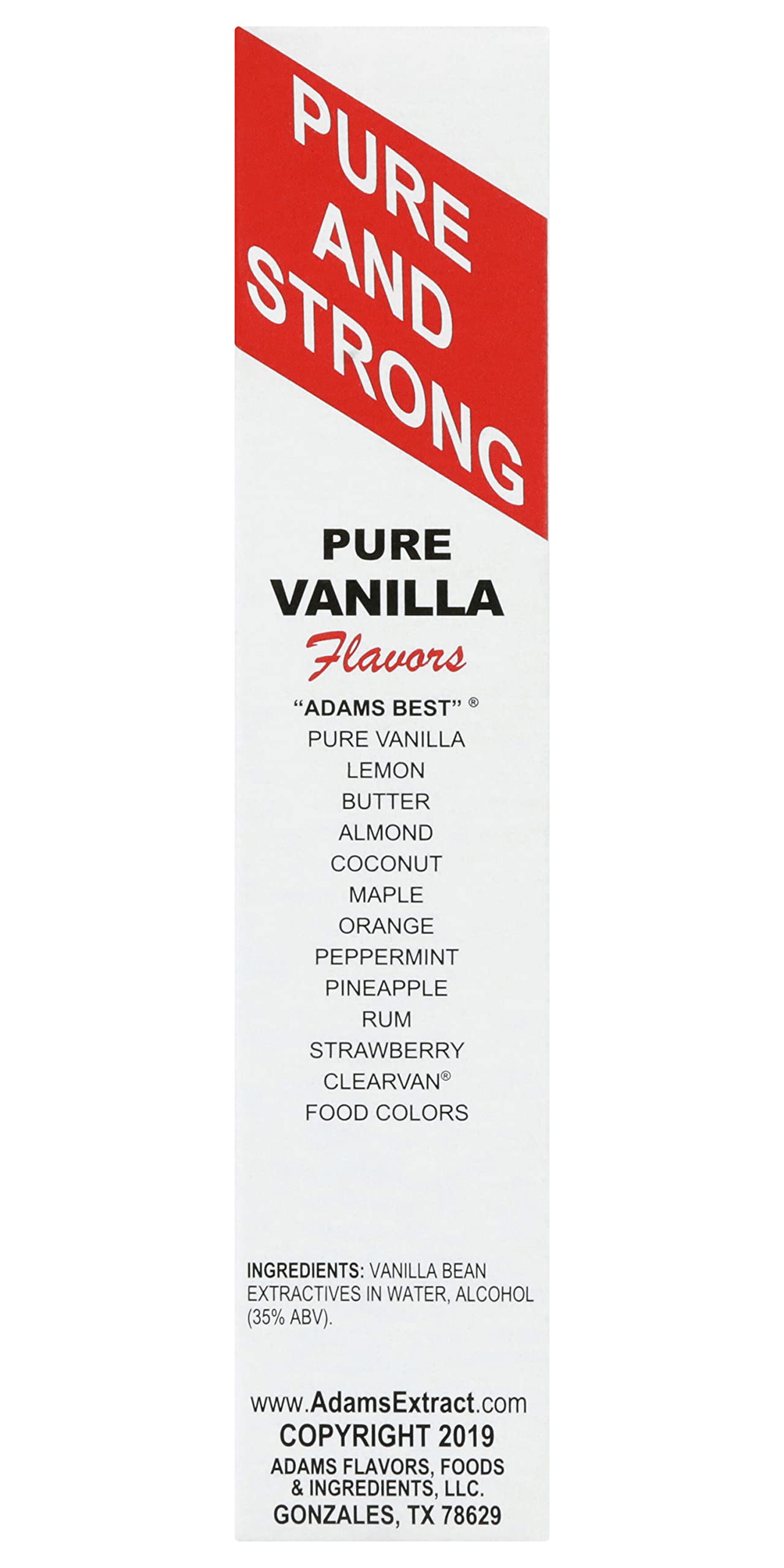 Adams Extract Pure Vanilla Extract 4 Fl Oz (Pack of 6)