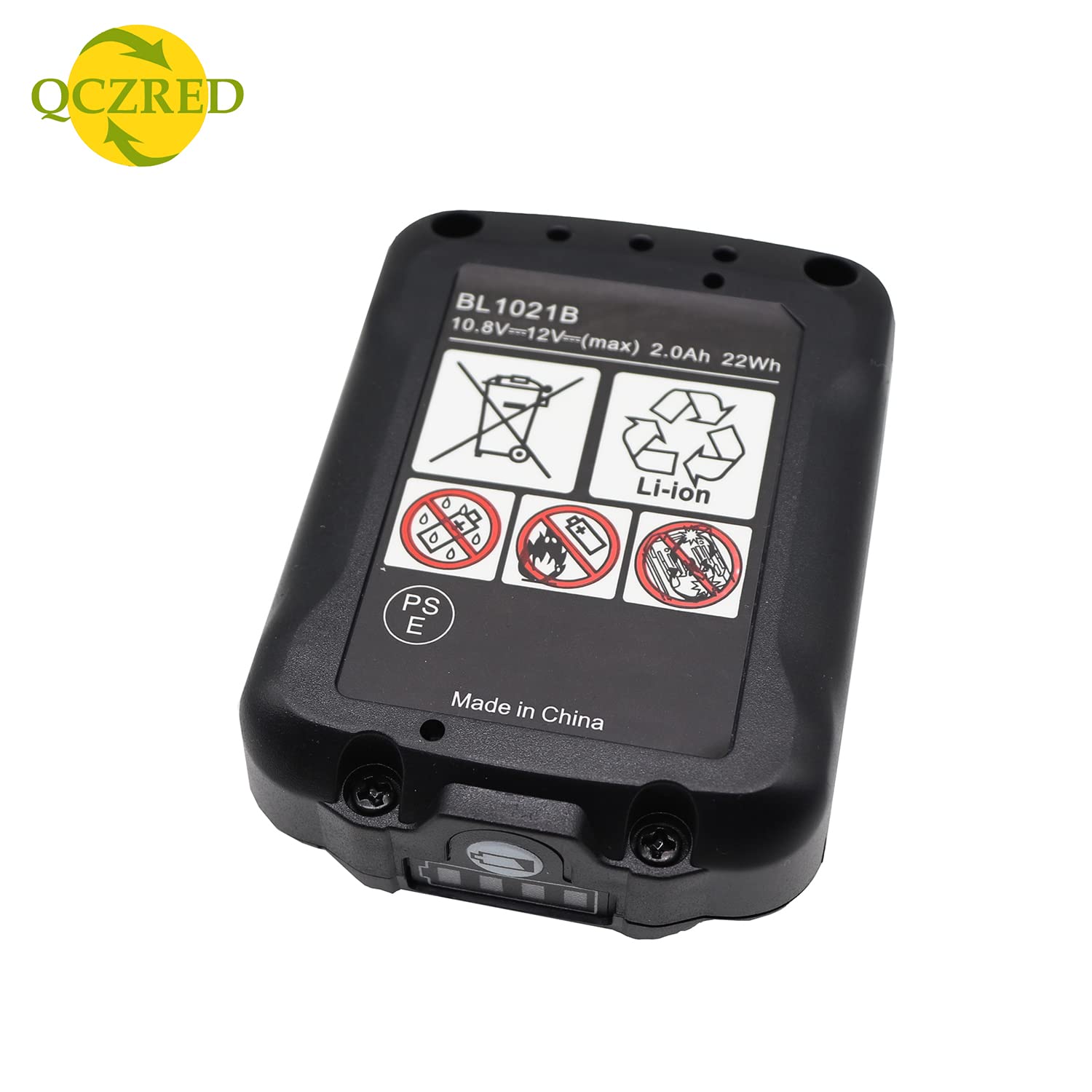 QCZRED 12V 2000mAh BL1021B Li-ion Battery with DC10WD Charger Replace for BL1016 BL1015 BL1020B Replace for Makita Tool DF031D DF0331D TD110D JR103D JR105D HSS01D MP100DZ HP332D DC10SB