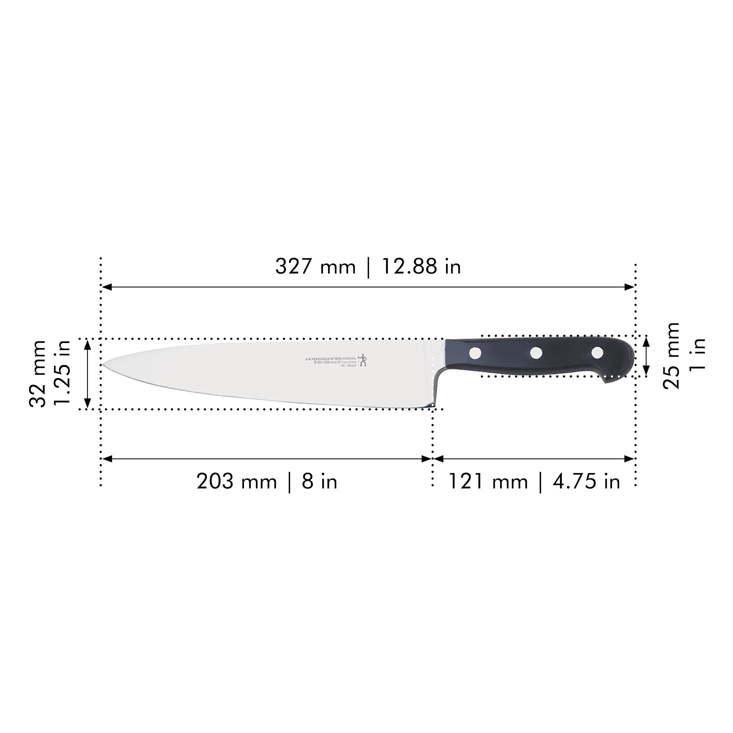 HENCKELS Classic Razor-Sharp 8-inch Chef's Knife, German Engineered Informed by 100+ Years of Mastery