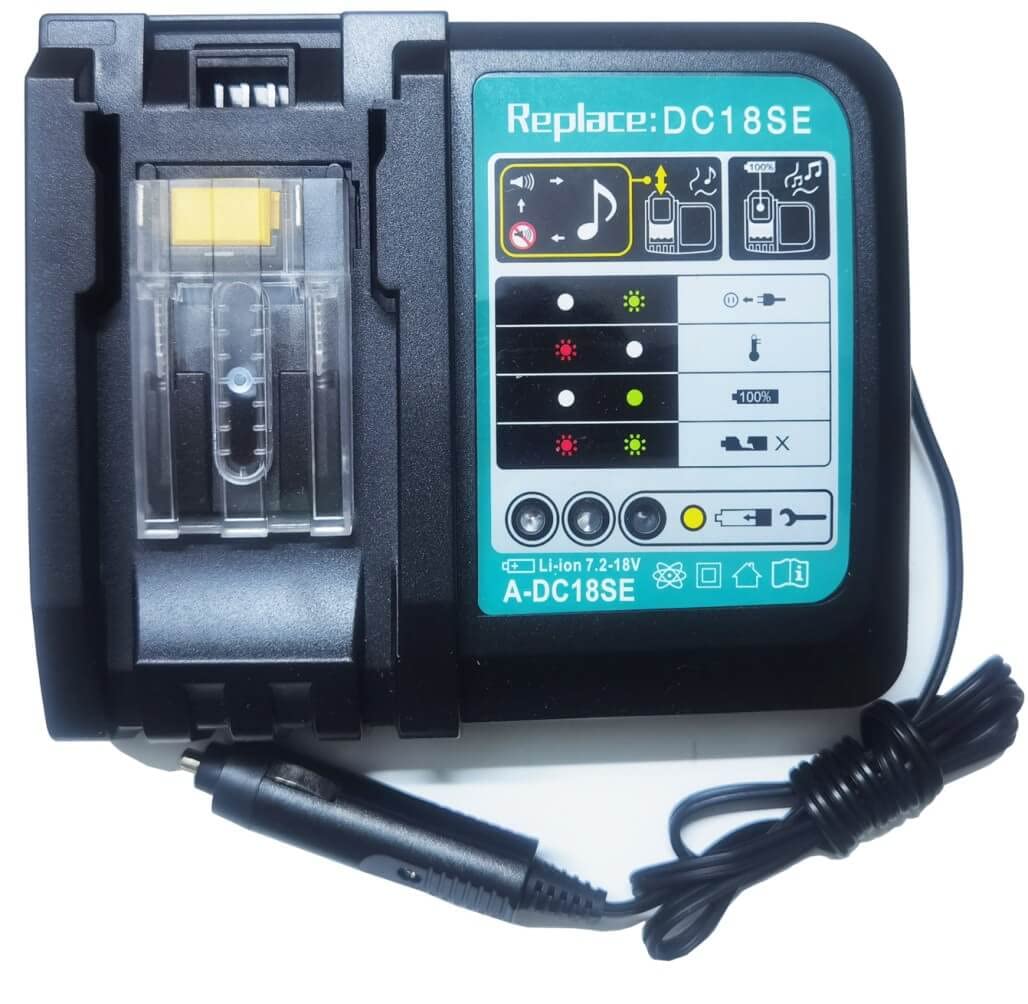 Compaitble with Makita DC18SE Lithium Ion Vehicle Charger,Car Battery Charger, for Battery BL1835B BL1845B BL1845 BL1820 BL1820B BL1815 BL1815B BL1835 BL1840 BL1840B