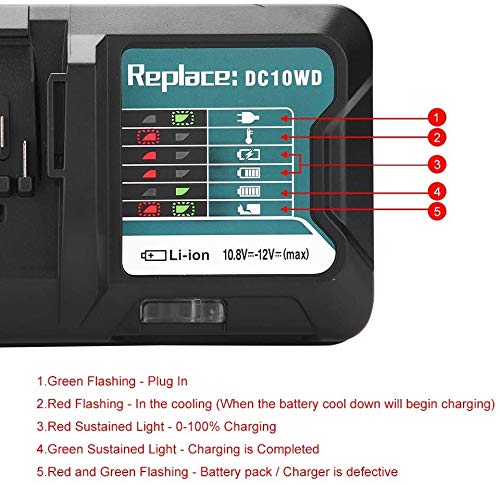 Replacement DC10WD for Makita battery Charger 10.8V 12V DC10WD DC10SB DC10WC BL1015 BL1016 BL1021B BL1041B Quick Charger