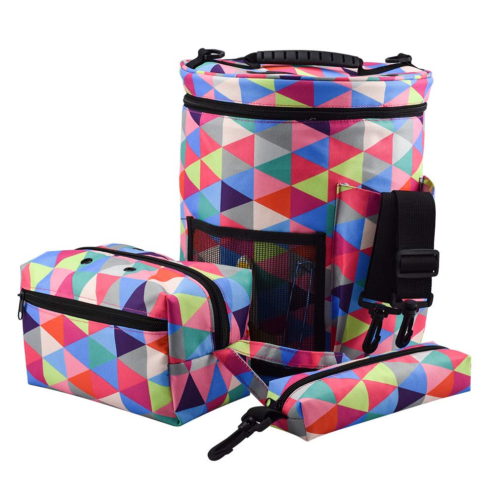 Katech Yarn Storage Bags Travel 3-Piece Knitting Bags Set Crochet Yarn Storage Empty Organizer Large Capacity Yarn Knitting Tote Bag for Storing Yarn, Crochet Hooks and Knitting Needles Accessories