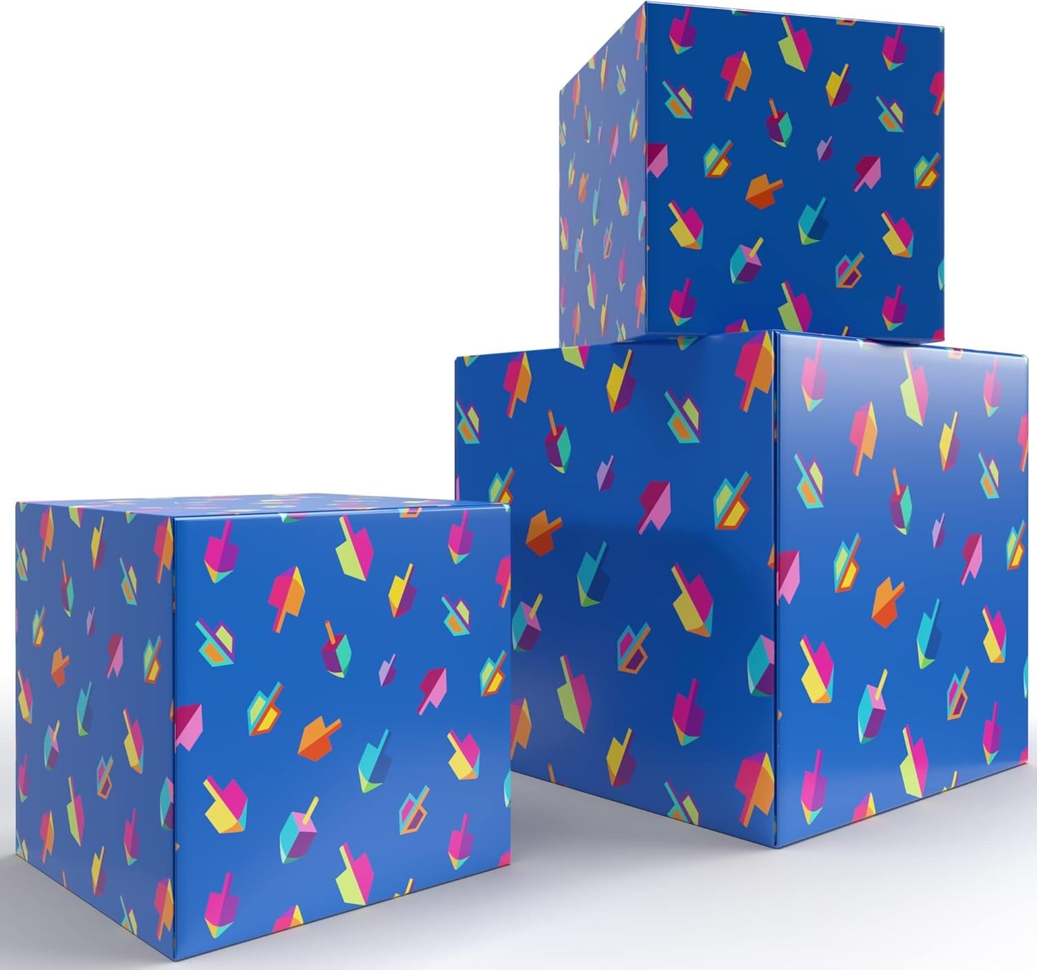 The Dreidel Company Happy Hanukkah Gift-Wrap Chanukah 17.5" in. X 180" in. Each (Happy Hanukkah 4 Roll Variety Pack)