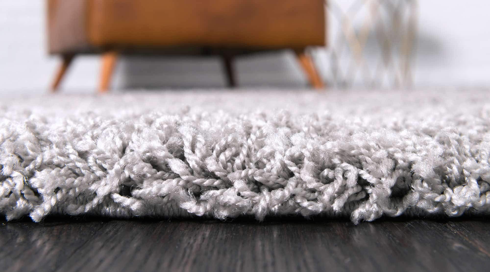 Unique Loom Solid Shag Collection Area Rug (5' 1" x 8', Cloud Gray)