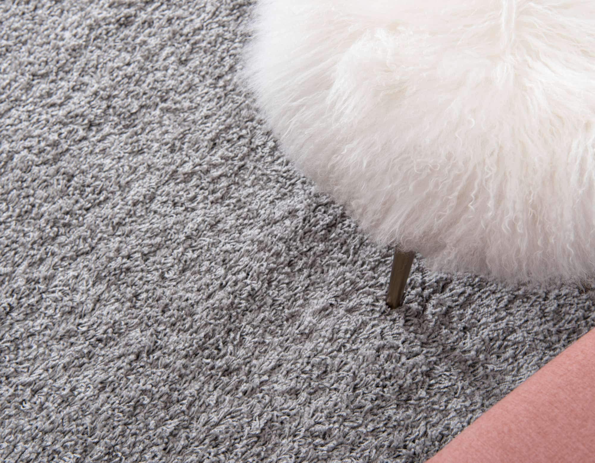 Unique Loom Solid Shag Collection Area Rug (5' 1" x 8', Cloud Gray)