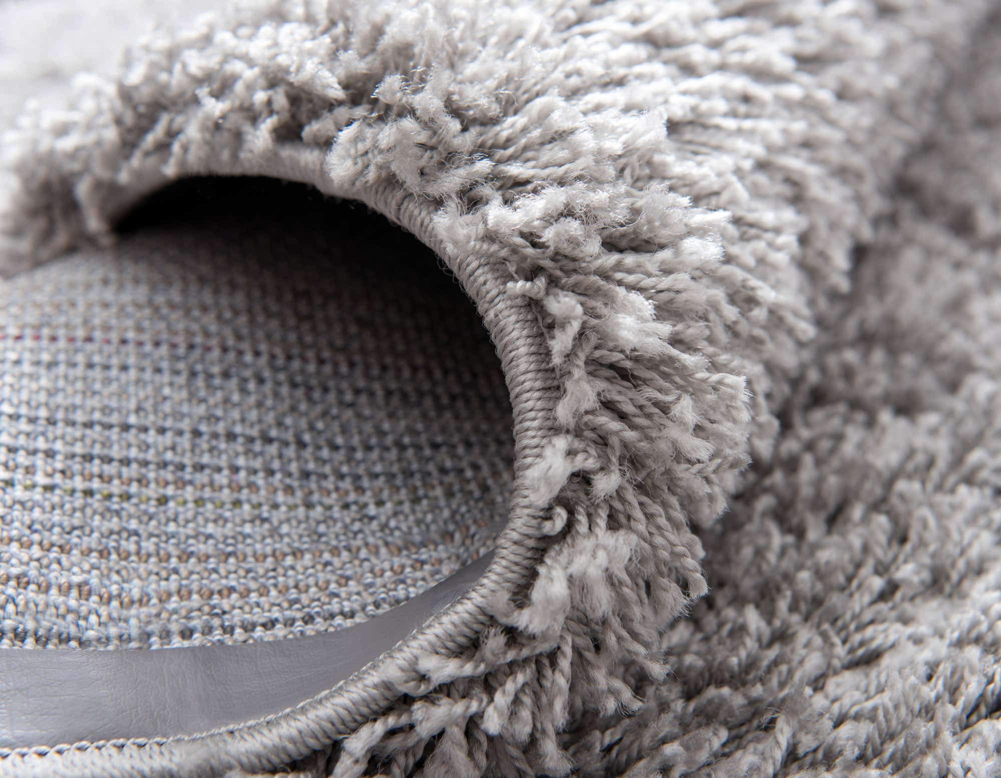 Unique Loom Solid Shag Collection Area Rug (5' 1" x 8', Cloud Gray)