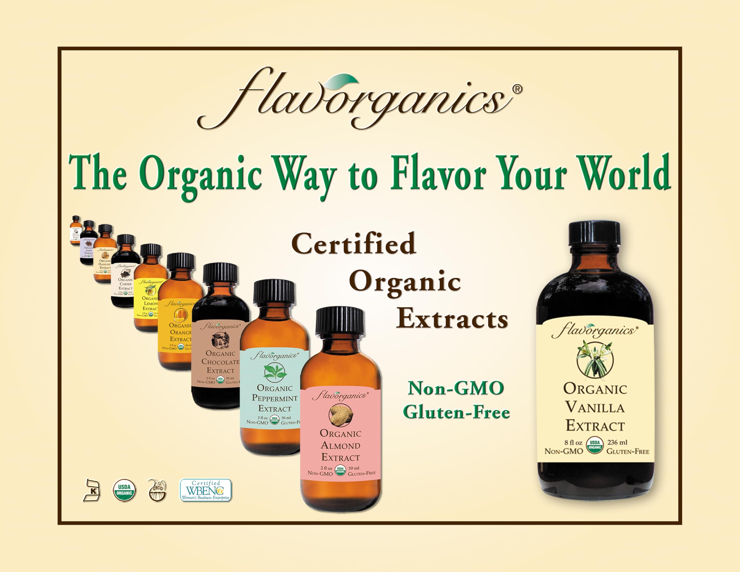 Flavorganics Organic Vanilla Extract, 8 ounce