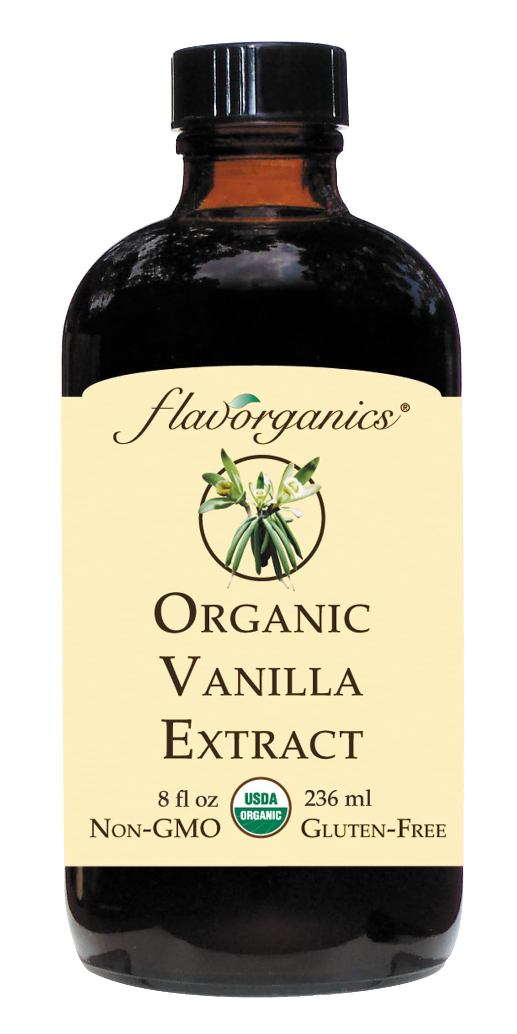 Flavorganics Organic Vanilla Extract, 8 ounce