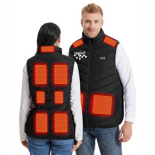 ysgfhgjw deals of the day lightning deals Heated Vest for Men and Women, USB Rechargeable Heated Jacket Electric Heating Vest, Not Included Battery Black S