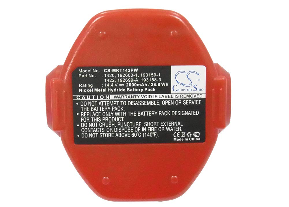CS Cameron Sino 2000mA Compatibility Makita 5630DWD,6228DW,6228DWAE,6228DWBE,6228DWE,6233D,6233DWAE,6233DWBE,6236DWBE,6236DWDE,6237D,6237DWDE,6280DWAE,6333D,6333DA,6333DWA