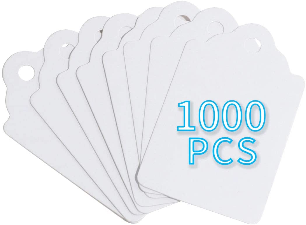 FEMELI Unstrung Marking Tags,1.75 x 1.1 Inches Price Tags,1000 Pcs White Merchandise Tags for Sale
