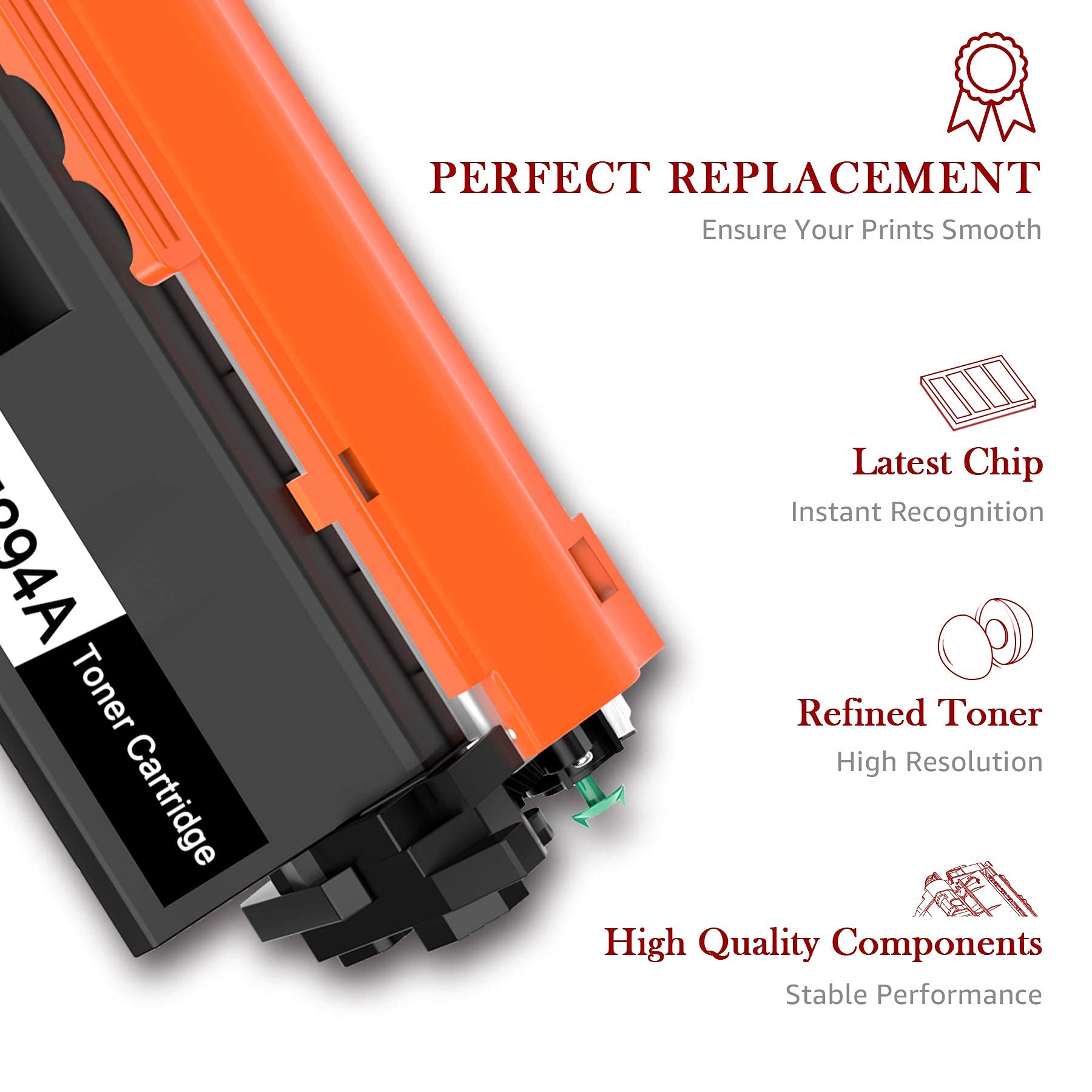 Toner Kingdom Compatible Toner Cartridge Replacement for HP 94A CF294A to Use with HP M118dw MFP M148dw M148fdw M149fdw M148 M118 M149 Toner Printer (Black, 2 Pack)