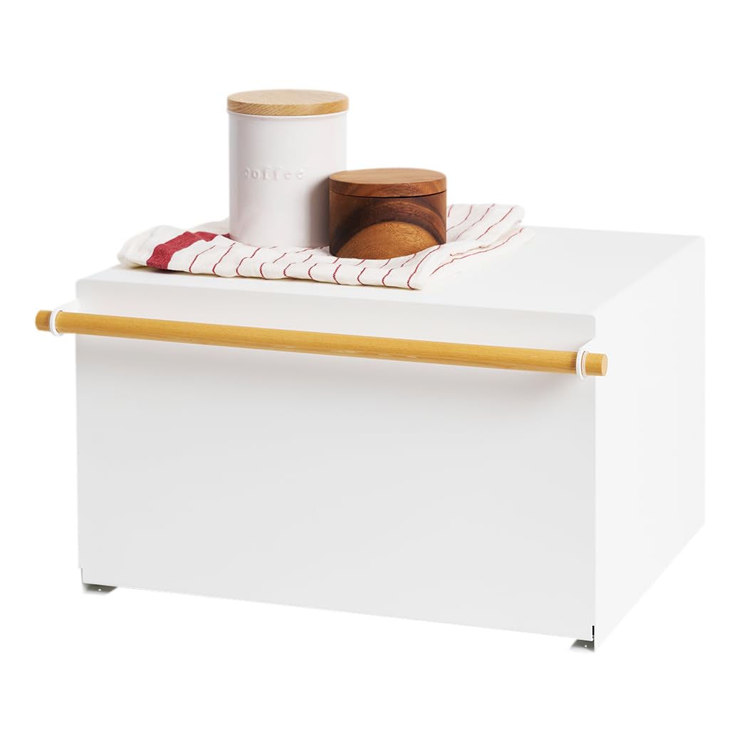 Yamazaki Home Tower bread boxes, One Size, White