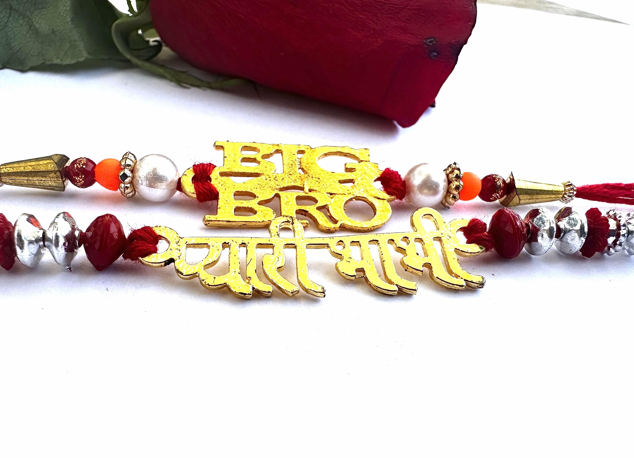 Rakhdi Rakhi For Brothers Bhai and Bhabi Indian Rakhdi Festival Pair, One Size