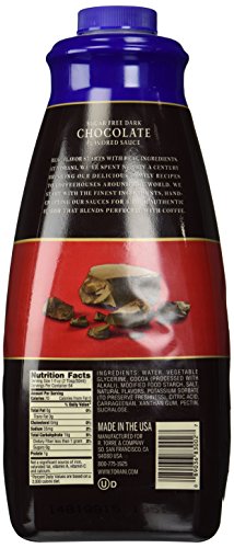 Torani Sugar Free Sauce, Chocolate, 64 Fl Oz