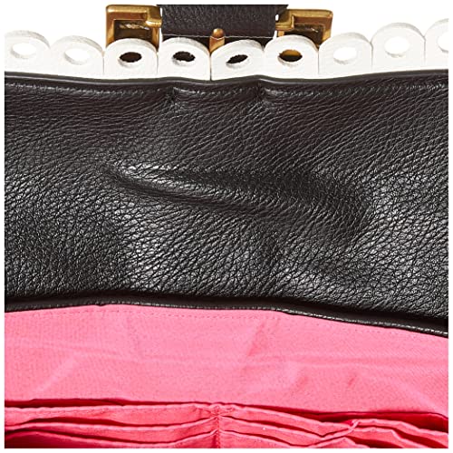 Betsey Johnson Buckle Up Convertible Clutch, Black