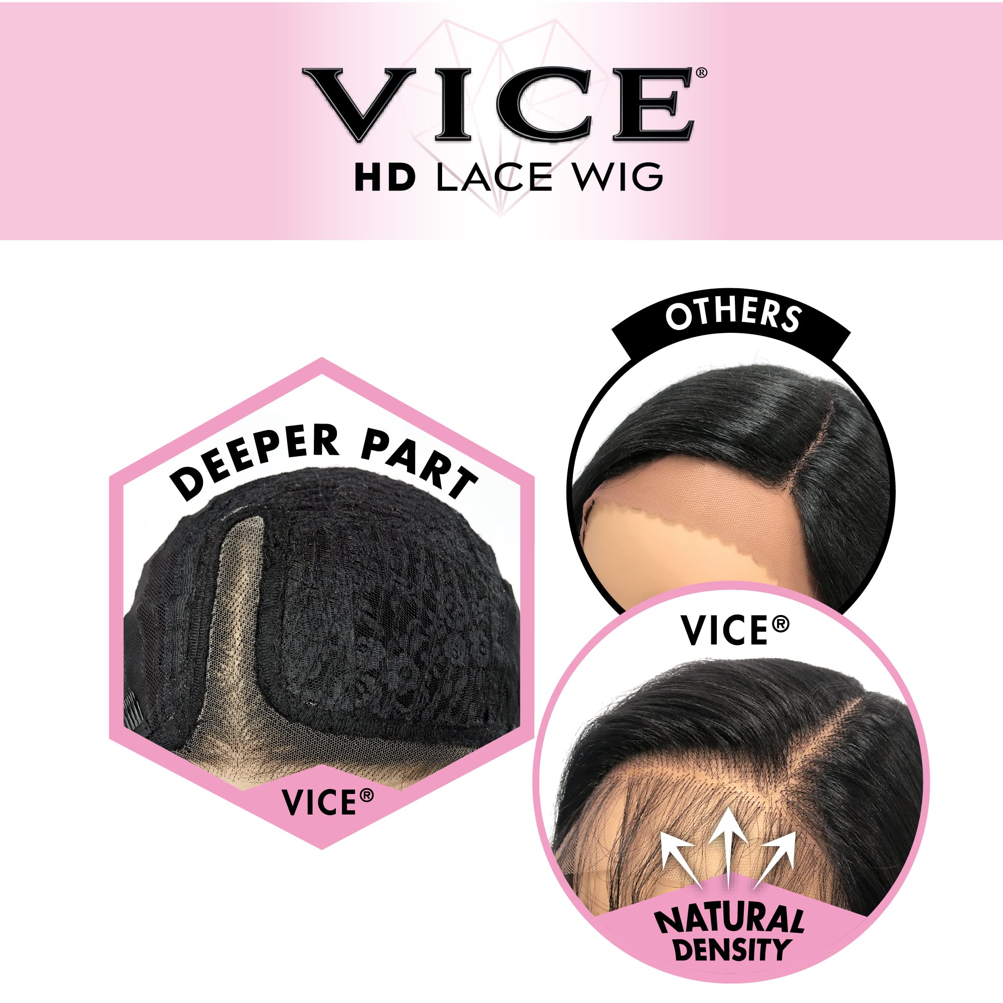 Sensationnel Synthetic Vice HD Lace Deep Part Wig - UNIT 14 (Color:BALAYAGEPLATINUM)