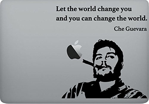 WOLFING MacBook Sticker Art Sticker Skin Sticker Che Guevara Chegebara Smoking sigar Black 15" 279