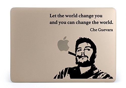 WOLFING MacBook Sticker Art Sticker Skin Sticker Che Guevara Chegebara Smoking sigar Black 15" 279