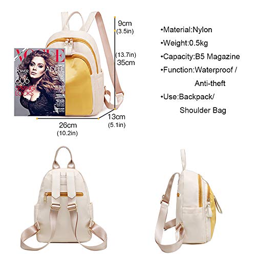 zhongningyifeng Backpack for Women Small, Mini Nylon Travel Backpack Purse, Shoulder Bag Cute Lightweight for Girls