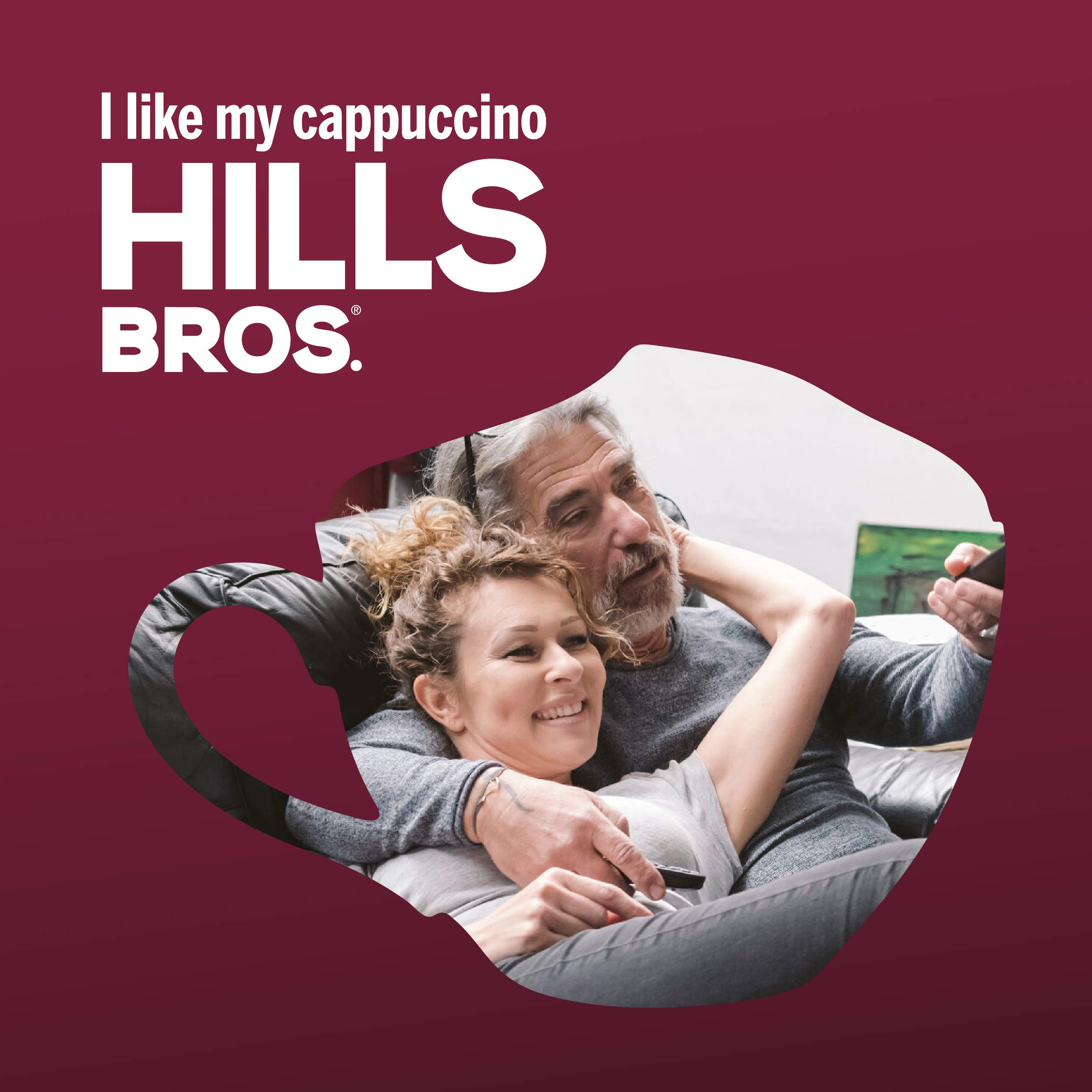 Hills Bros. Instant Cappuccino Mix, Sugar Free Double Mocha (12 Oz, Pack of 1) – Convenient and Versatile, Instant Hot or Iced Coffee, Frothy & Rich Chocolate Flavor - Just Add Water