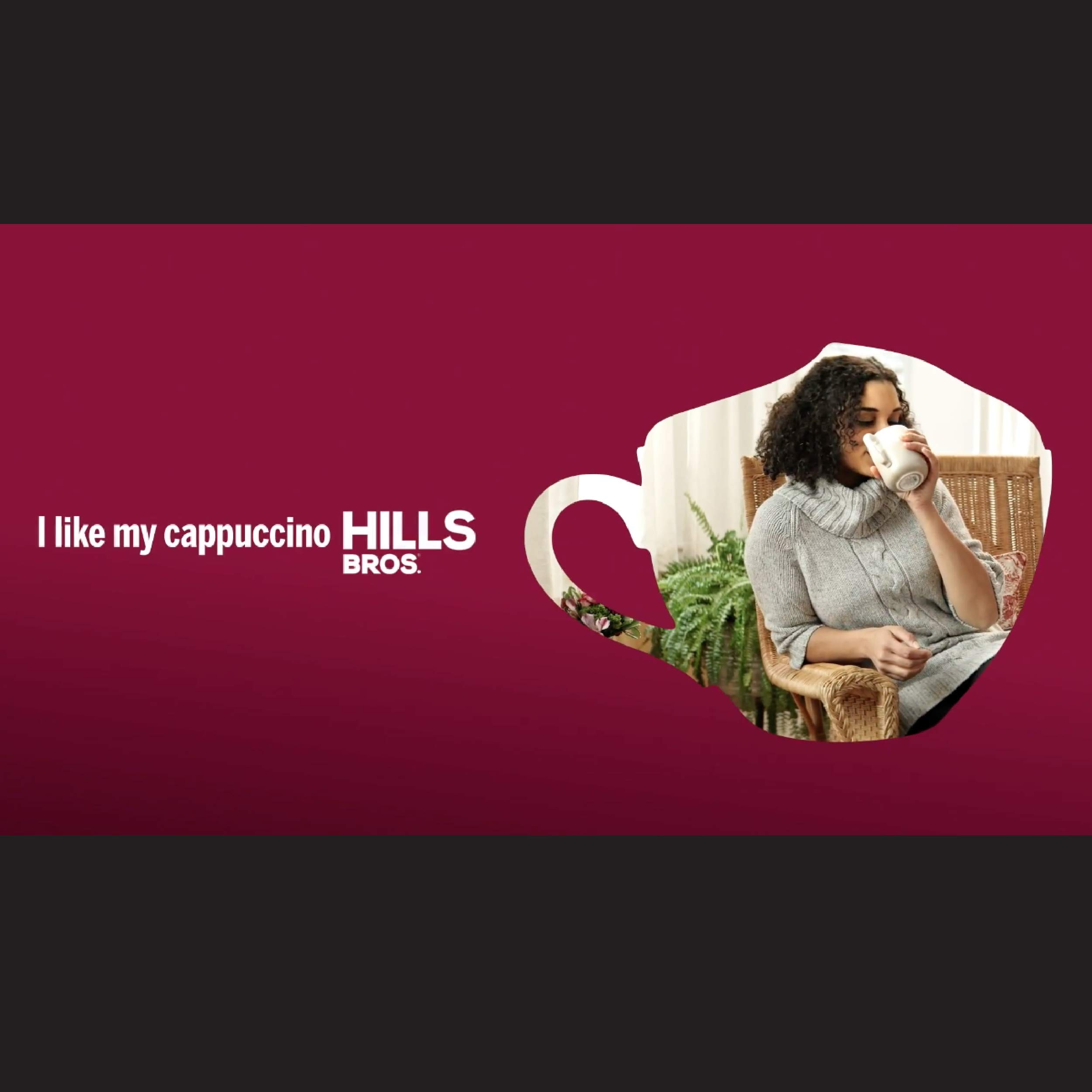 Hills Bros. Instant Cappuccino Mix, Sugar Free Double Mocha (12 Oz, Pack of 1) – Convenient and Versatile, Instant Hot or Iced Coffee, Frothy & Rich Chocolate Flavor - Just Add Water